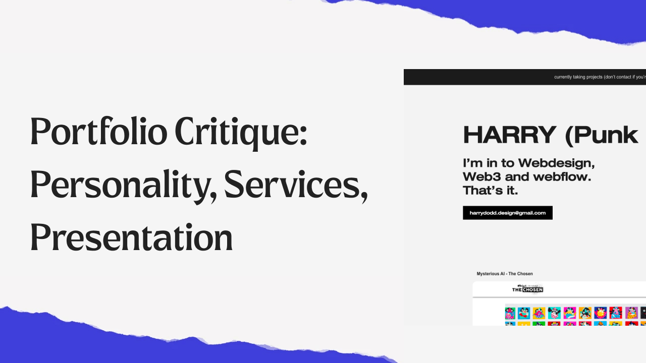 Portfolio Critique: Personality, Services, Presentation